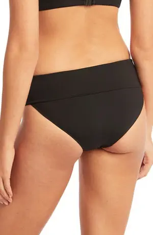 SEA LEVEL Essential Roll Band Bikini Bottom - Black