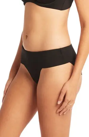 SEA LEVEL Essential Roll Band Bikini Bottom - Black