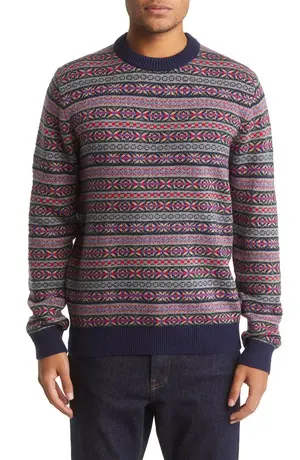 French Connection Fair Isle Crewneck Sweater