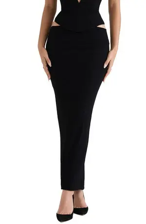 House Of Cb Martinez Cutout Maxi Skirt
