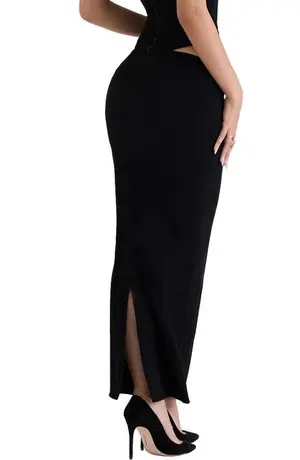 House Of Cb Martinez Cutout Maxi Skirt
