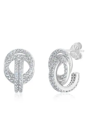 CRISLU Pavé Huggie Hoop Earrings