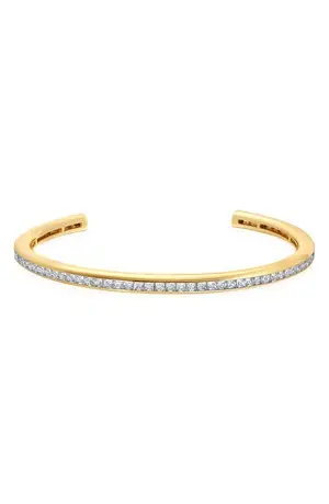 CRISLU Princess-cut Cubic Zirconia Cuff Bracelet - Gold