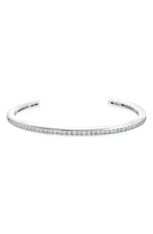 CRISLU Princess Cut Cubic Zirconia Cuff Bracelet - Platinum