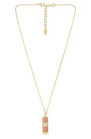Ettika Butterfly Cylinder Pendant Necklace - Gold