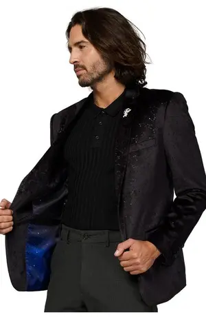 Opposuits Outer Space Velvet Sport Coat With Astronaut Pin