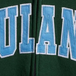 COLOSSEUM Tulane Wave Arched Name Full-zip Hoodie