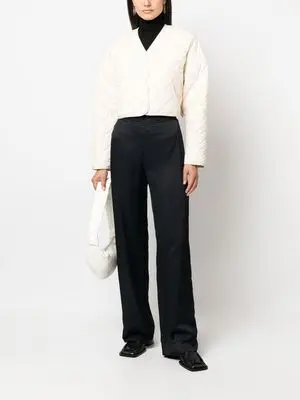 JIL SANDER High-waisted Straight-leg Trousers - Blue