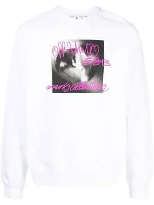 Off-White Graphic-print Crewneck Sweatshirt - White