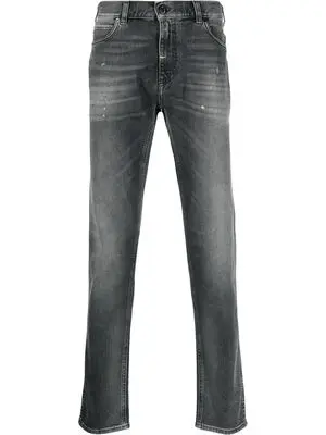 Emporio Armani Slim-cut Stonewashed Jeans - Grey
