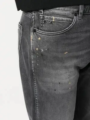 Emporio Armani Slim-cut Stonewashed Jeans