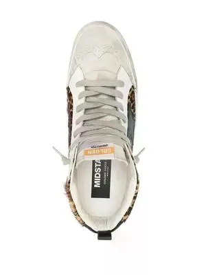 GOLDEN GOOSE Mid Star Leopard Print Sneakers