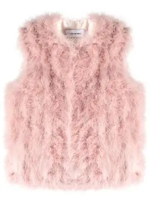 YVES SALOMON Feather-trimmed Gilet