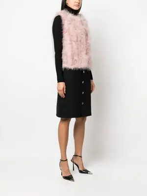 YVES SALOMON Feather-trimmed Gilet