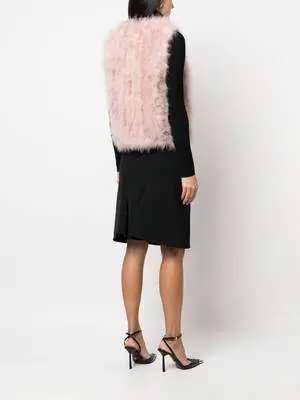 YVES SALOMON Feather-trimmed Gilet