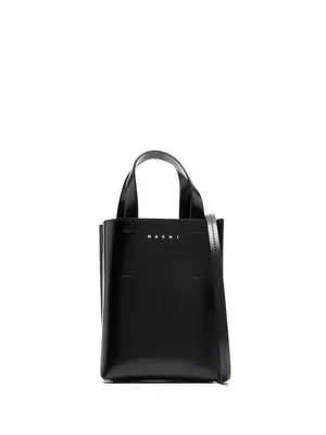 Marni Museo Nano Leather Tote Bag - Black