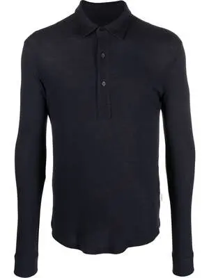 Orlebar Brown Button-front Long-sleeved Polo Shirt - Blue