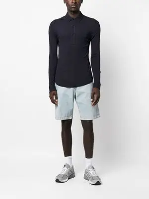 Orlebar Brown Button-front Long-sleeved Polo Shirt - Blue