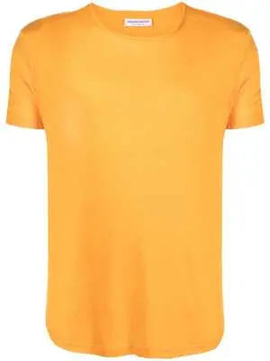 Orlebar Brown Round-neck Short-sleeve T-shirt - Orange