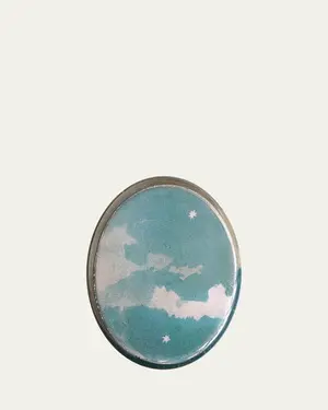 JOHN DERIAN Crescent Moon Decoupage Desk Cup