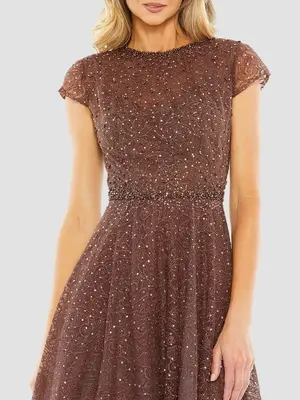 Mac Duggal A-line Midi-dress