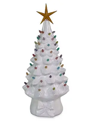 CHRISTMAS TIME Illuminated Resin 36 Inch Christmas Tree - White - One-color