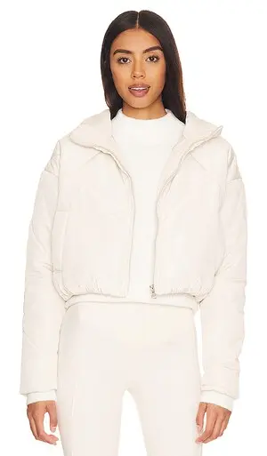 Superdown Rania Cropped Puffer Jacket - Bone