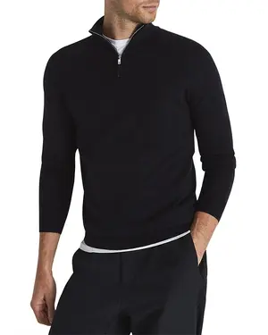 REISS Merino Funnel Neck Pullover - Navy