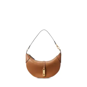 Ralph Lauren Ralph Lauren Polo ID Calfskin Mini Shoulder Bag Brown