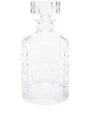 Ralph Lauren Hudson Plaid Glass Decanter - Neutrals
