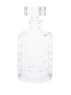 Ralph Lauren Hudson Plaid Glass Decanter
