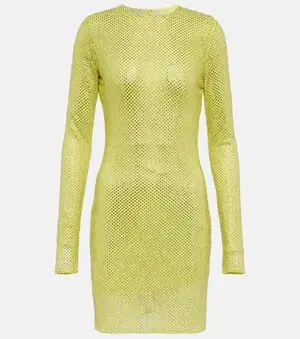 Stella McCartney Crystal-embellished Mini Dress - Green