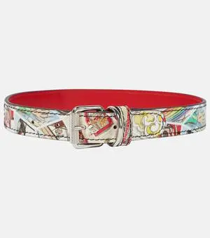 CHRISTIAN LOUBOUTIN Loubicollar M Printed Leather Dog Collar - Multicoloured