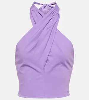 Staud Kai Cropped Halter-neck Top