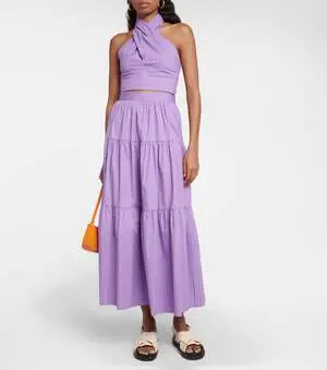 Staud Kai Cropped Halter-neck Top