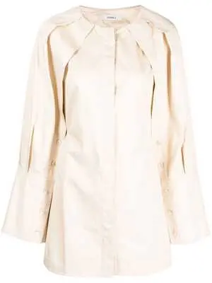 Goen.j Long-sleeve Mini Shirt Dress - Neutrals
