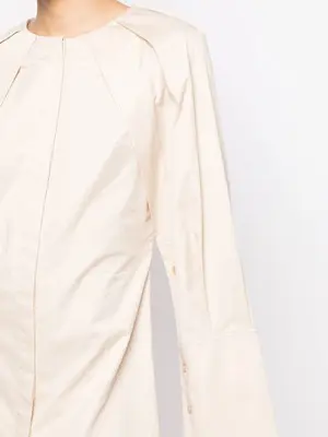 Goen.j Long-sleeve Mini Shirt Dress - Neutrals