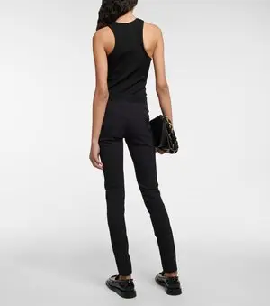Veronica Beard Scuba Nylon-blend Leggings - Black