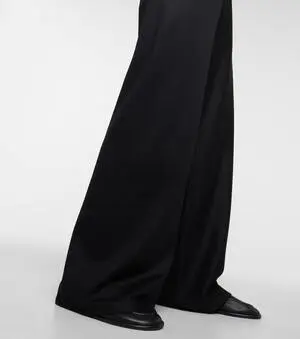 THE ROW Gala Virgin Wool Wide-leg Pants - Black