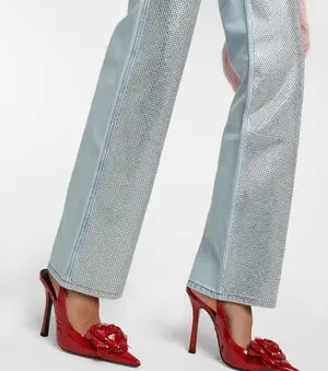 FRAME Le Jane Embellished High-rise Jeans