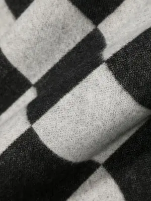 Amiri Checkerboard-pattern Knit Scarf