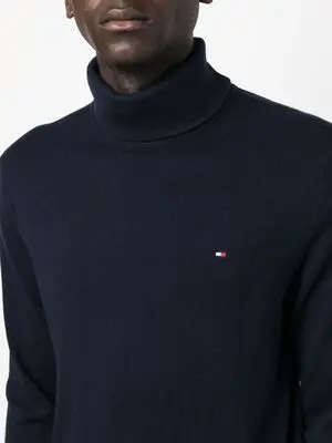 Tommy Hilfiger Logo-embroidered Turtleneck Jumper