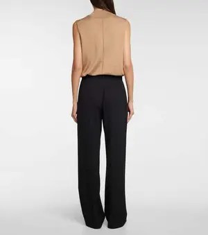 THE ROW Igor High-rise Wide-leg Pants - Black