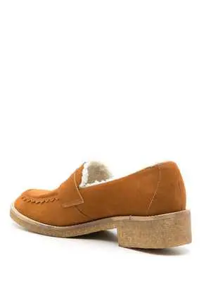 STUDIO CHOFAKIAN Pullman Shearling-trimmed Loafers