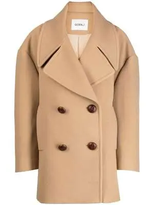 Goen.j Oversized Double-breasted Pea Coat