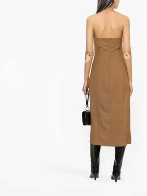 ST. AGNI Strapless Midi Dress
