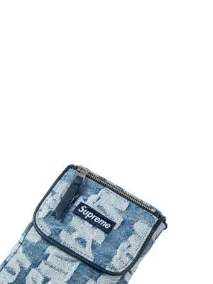 Supreme Jacquard Denim Neck Pouch - Blue