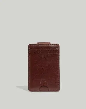 Madewell Leather Card Case With Magnet - Rich Brown