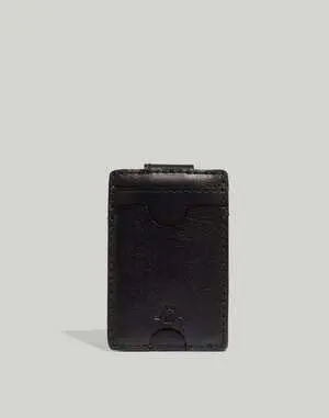 Madewell Leather Card Case With Magnet - True Black