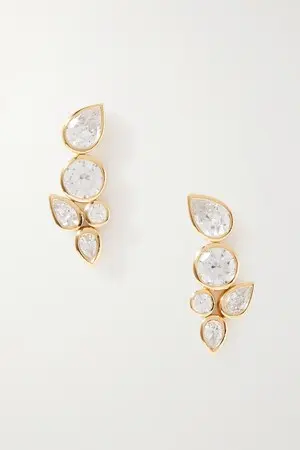 Completedworks No Rush Recycled Vermeil Cubic Zirconia Drop Earrings - Gold